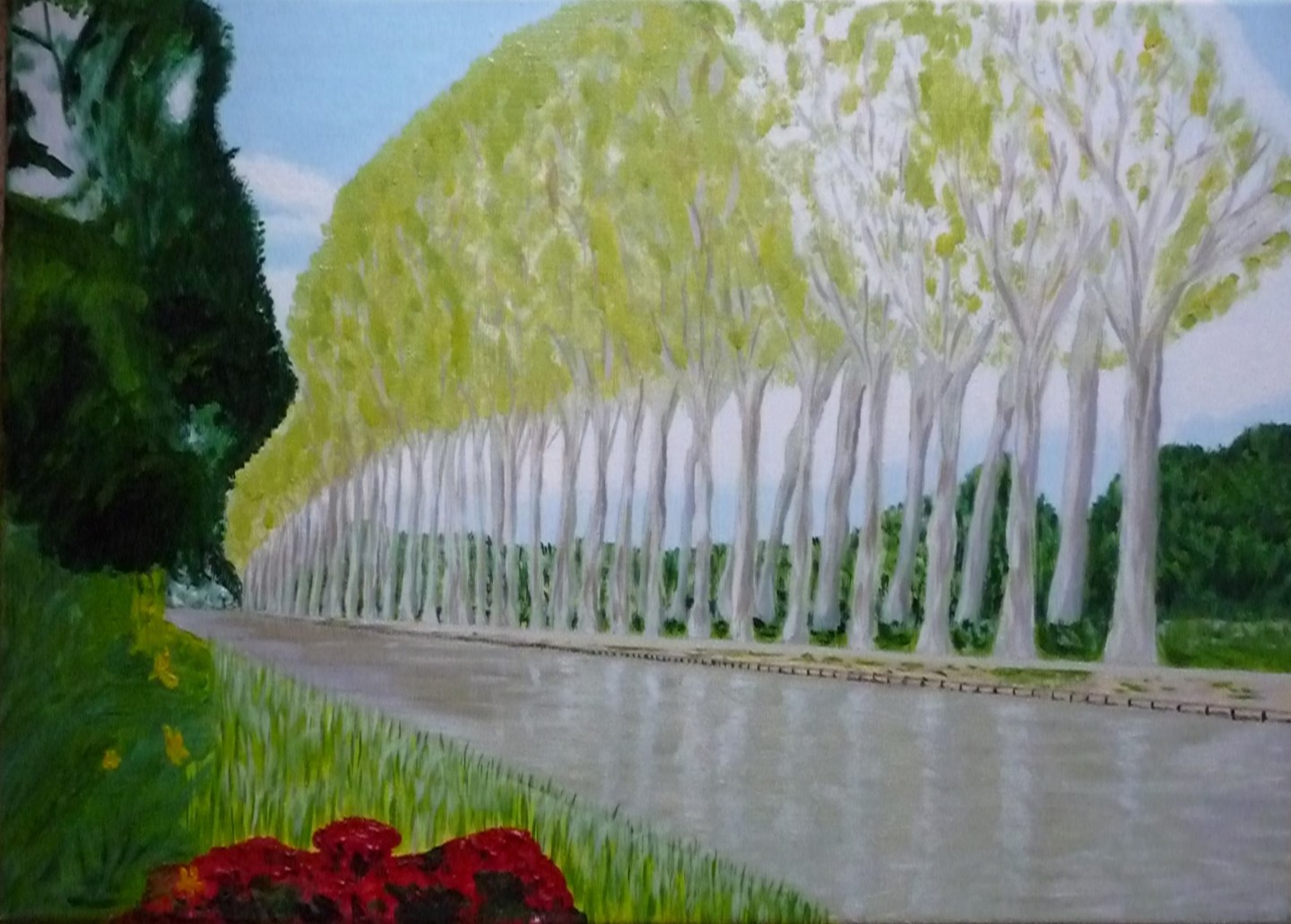 Canal Du Midi Au Printemps, Pintura por Régine Ledanois | ArtMajeur