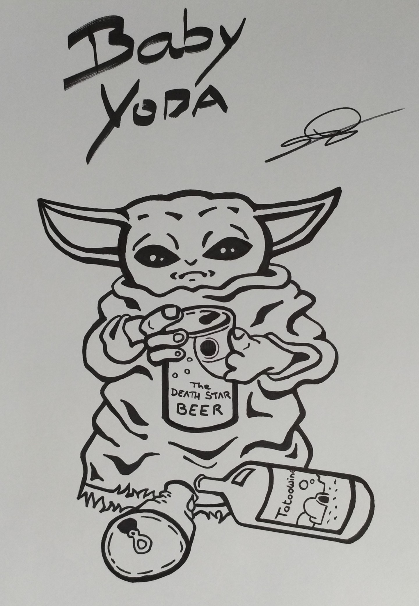 Baby Yoda, 图画 由Nicolas Morel | ArtMajeur