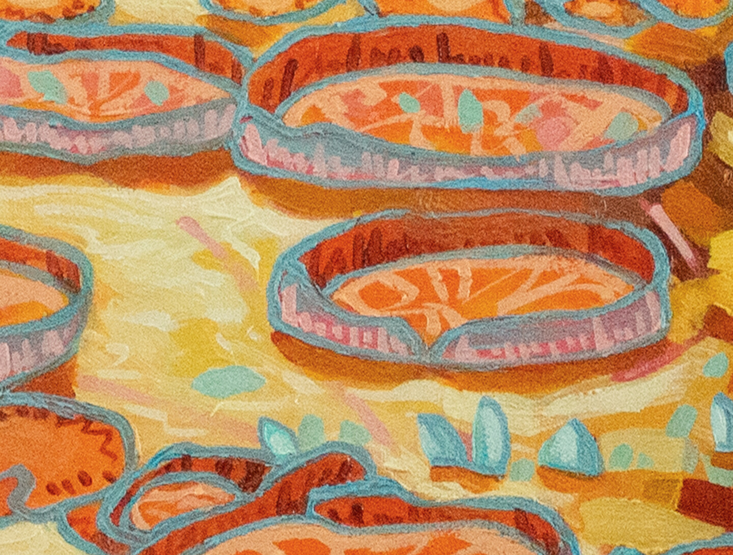 Waterlily Pond Yellow, Pintura por Yue Zeng | ArtMajeur