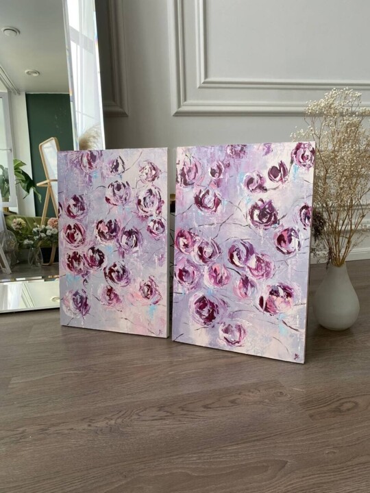 Abstract Magnolias. The Diptych. Oil Pai, Картина - Anastasia Vorobei | ArtMajeur