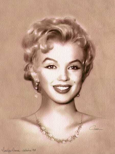 Marilyn Monroe, Painting by Pierre Cave | ArtMajeur